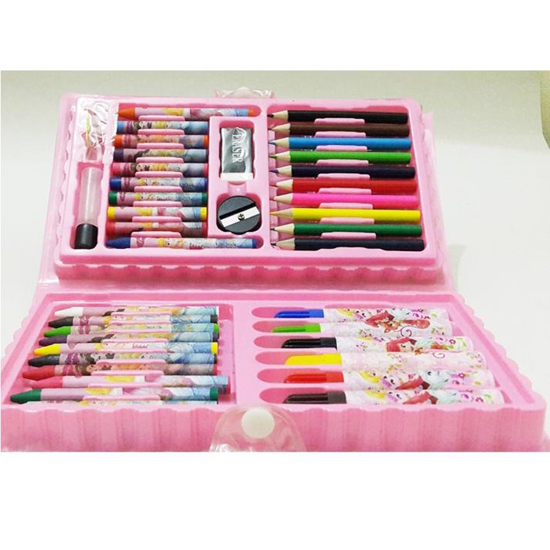 Barbie 42 Pcs Multi Colouring Kit Set With Button Box Pack | Areeshay