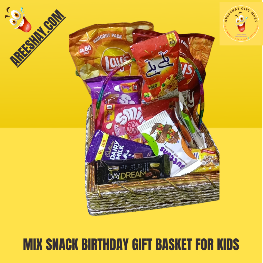 MIX SNACK BIRTHDAY GIFT BASKET FOR KIDS | Send Gifts To Pakistan | Same ...